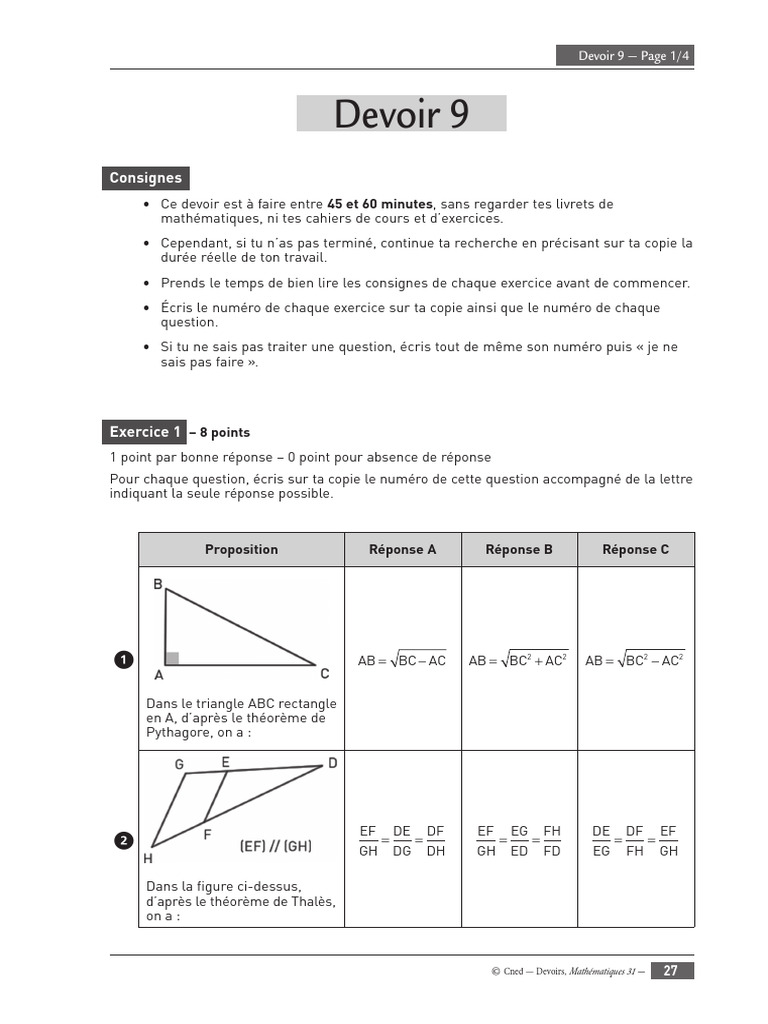 Devoir 9: Consignes | PDF