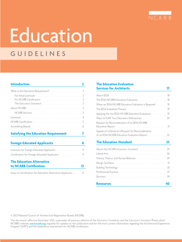 Education Guidelines | PDF | Professional Titles And Certifications ...