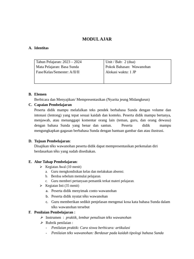 Modul Ajar | PDF
