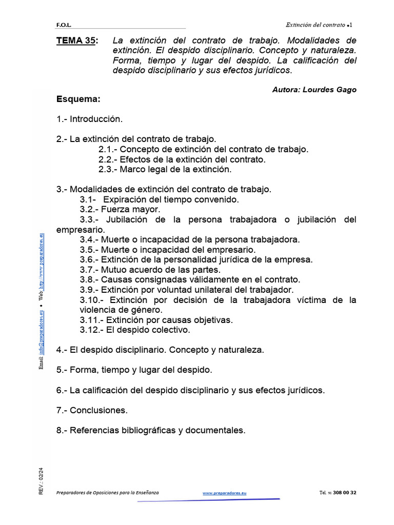 Formacion y Orientacion Laboral Tema | PDF