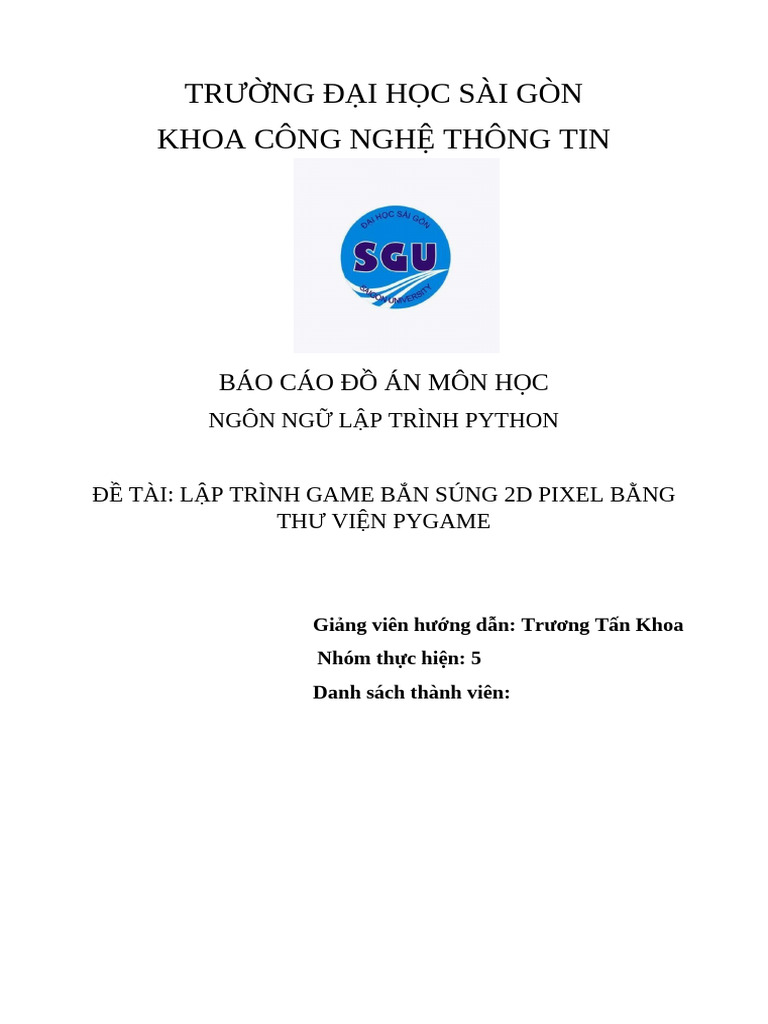 Bao Cao Do An PYTHON | PDF