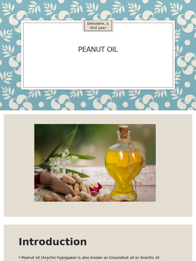 Peanut Oil | PDF