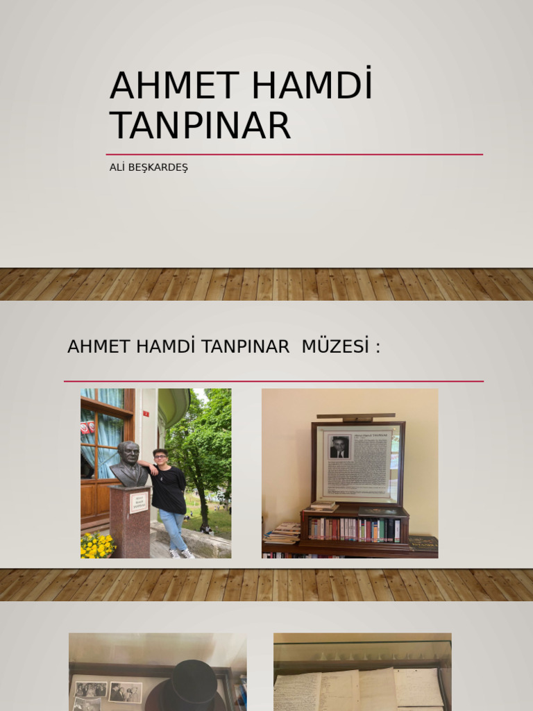 Ahmet Hamdi Tanpınar Proje Ödevi | PDF