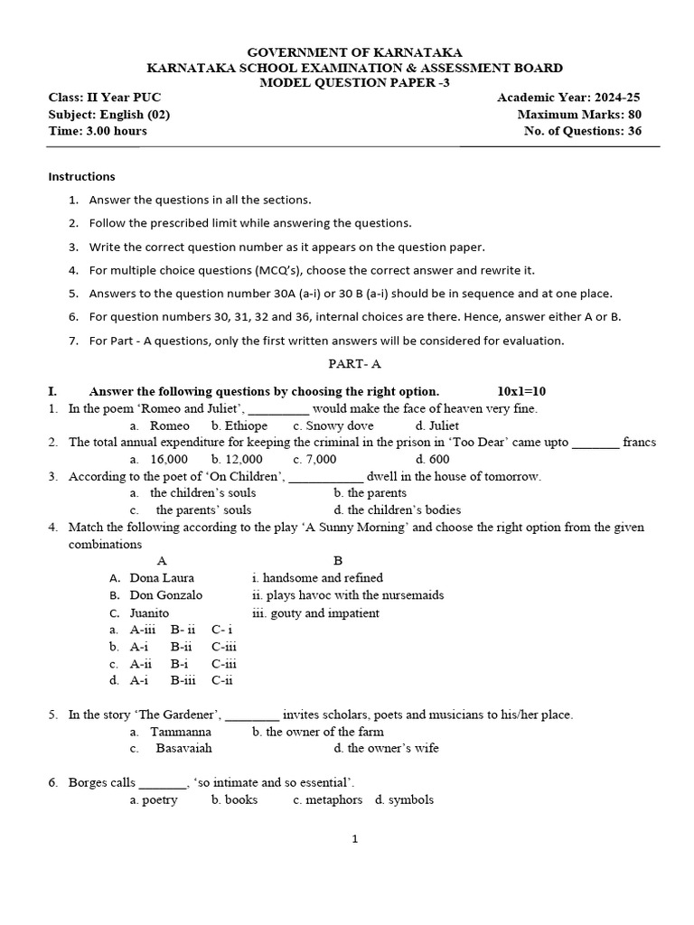 02 English MQP 3 | PDF