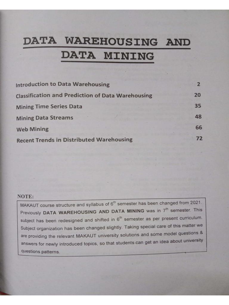 Data Warehousing & Data Mining | PDF