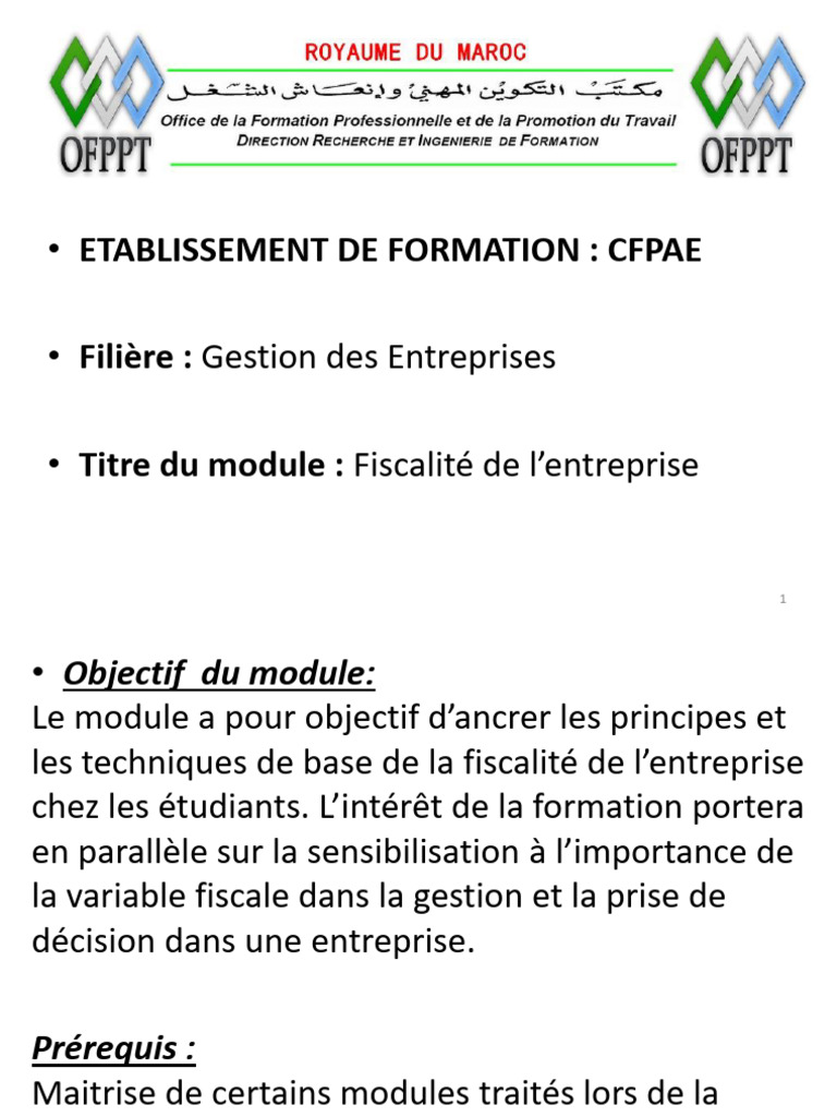 Fiscalité de L'entreprise | PDF