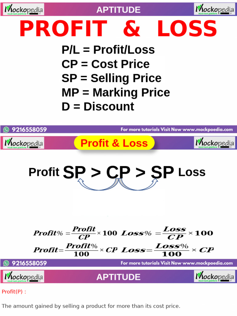 3 Profit - Loss - Solution | PDF