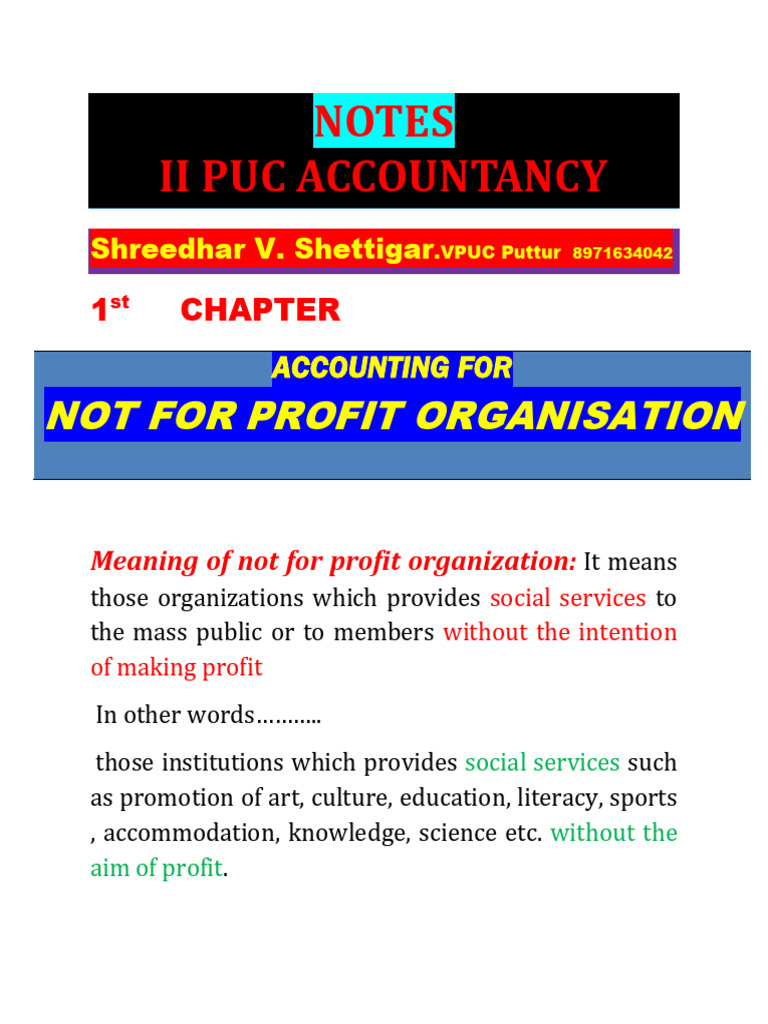 1.accounting For Not For Profit Organisation (New) | PDF