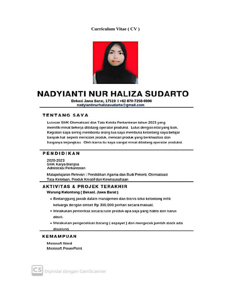 Curriculum Vitae (CV) | PDF