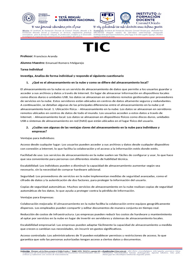 TIC Trabajo Individual 10 | PDF