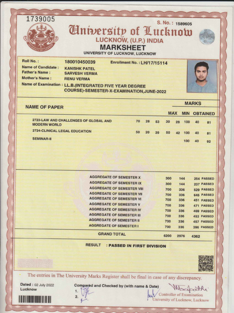 Cbtexam Tenant Aiben Prod Candidate Documents AIBEX7203136 LLB MARKSHEET 1725942484593 | PDF