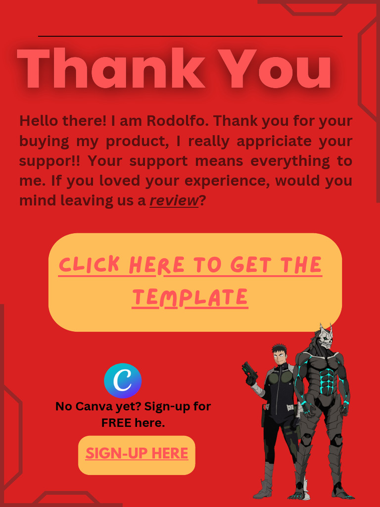 User Guide and Template Link Kaiju No 8 | PDF