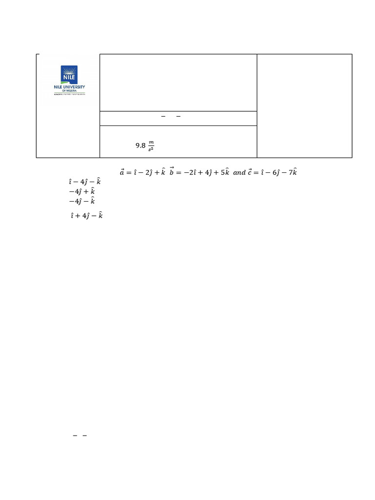 PHY 101 Final Examination 2022-2023-1 | PDF