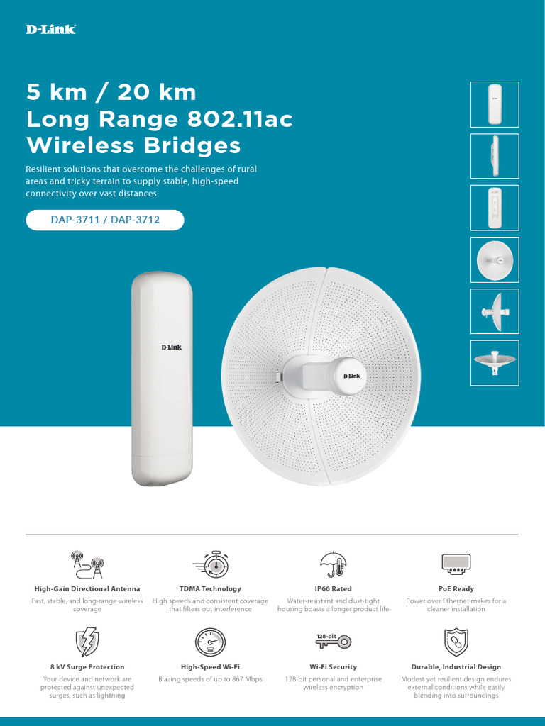 DAP-3711 DAP-3712 - A1 - Datasheet - v1.00 (WW) | PDF | Ieee 802.11 | Wi Fi