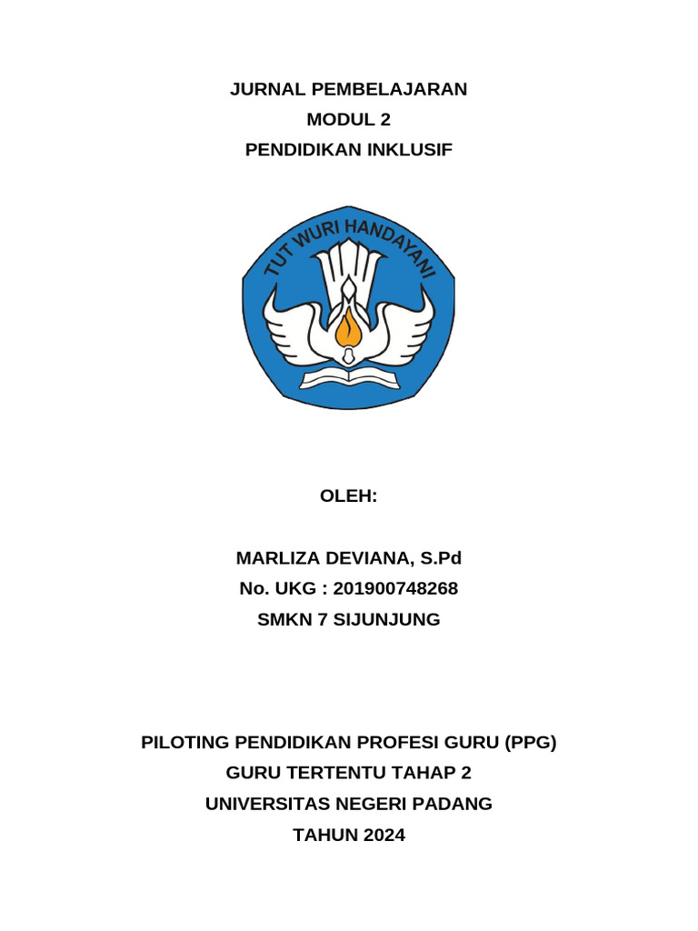 Jurnal Pembelajaranku Ppabk Pendidikan Inklusif | PDF
