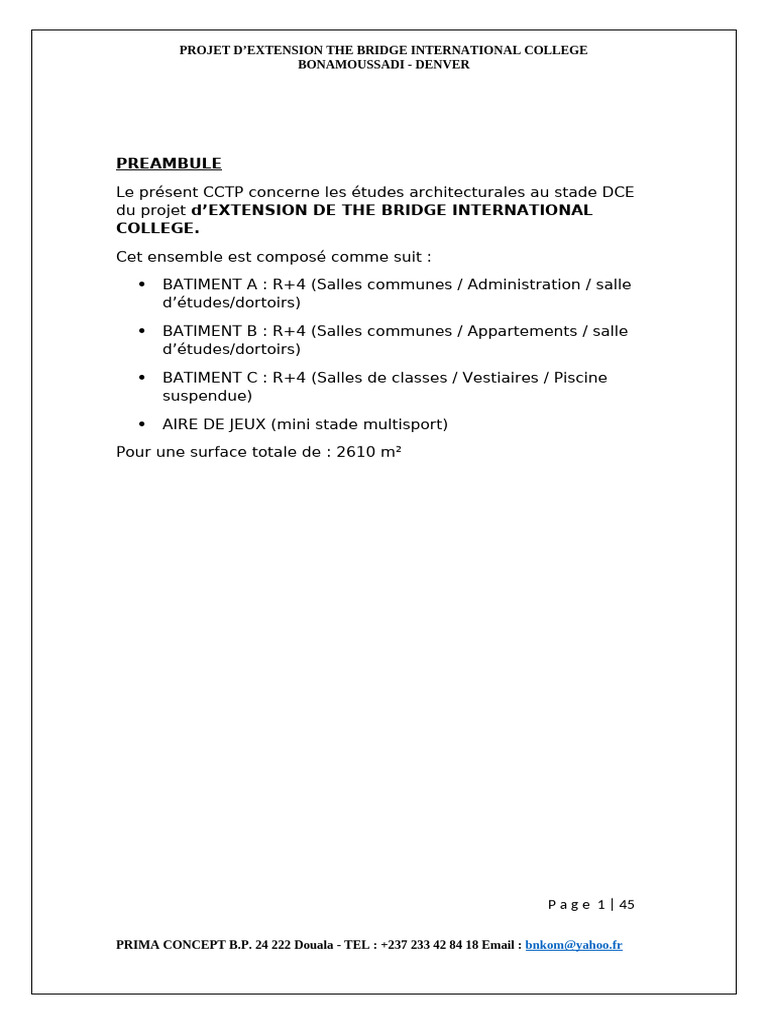 Extension Project for Bridge College | PDF
