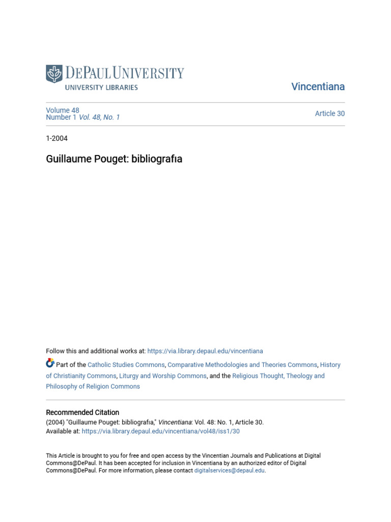 Guillaume Pouget - Bibliograf?a | PDF