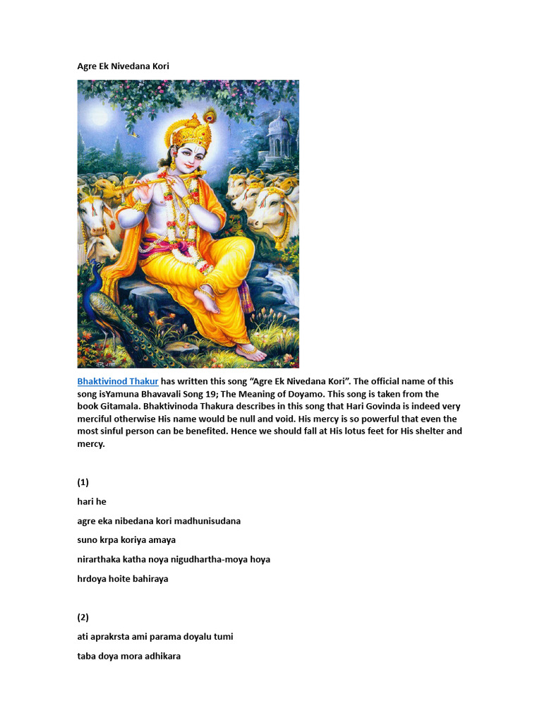 Agre Ek Nivedana Kori | PDF