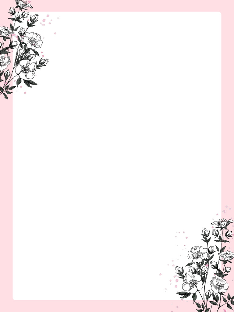 Pink Flower Page Border | PDF