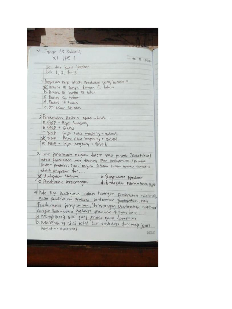 Remedial Ekonomi M Jafar As Shiddiq XI IPS 1 | PDF