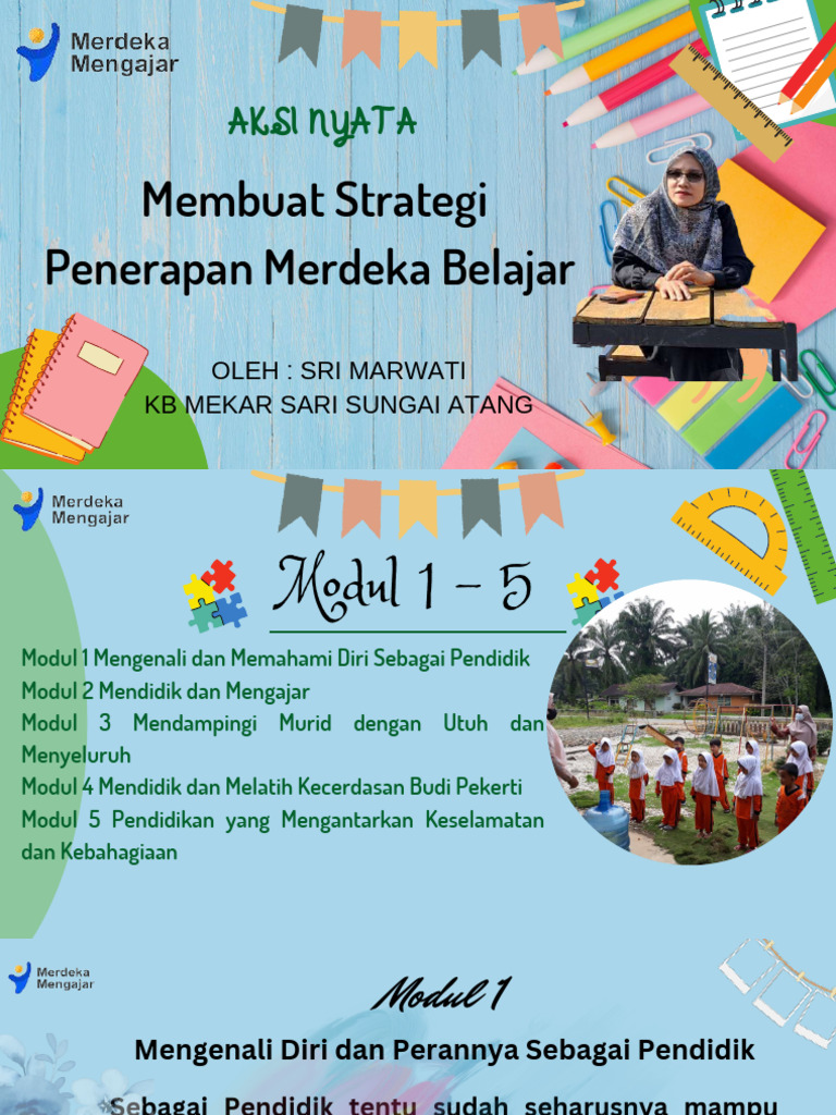 SRI MARWATI. AKSI NYATA STRATEGI PENERAPAN MERDEKA BELAJAR - Compressed | PDF | Java | Indonesia