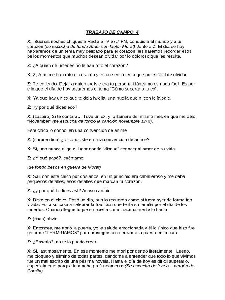 Trabajpo de Campo 4 | PDF