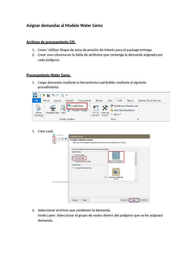 Asignar Demandas Al Modelo Water Gems | PDF