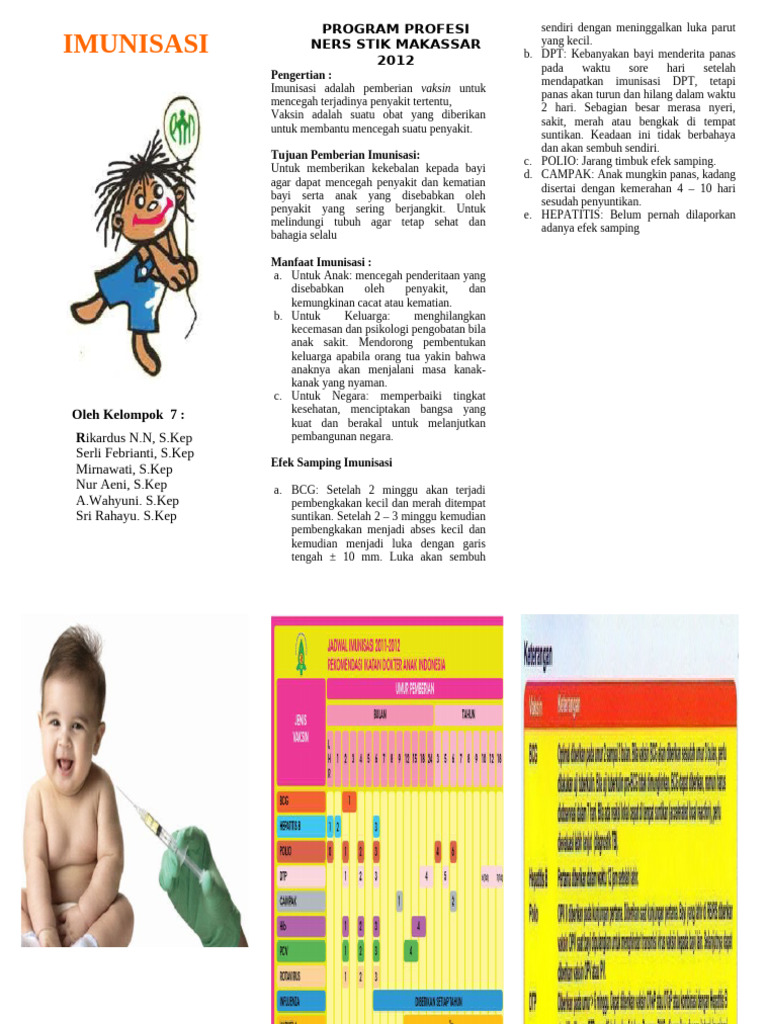 Leaflet Imunisasi | PDF
