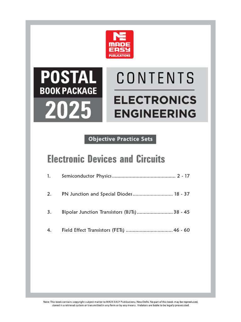 03. Electronic Devices and Circuits_Obj_EC_2025 | PDF