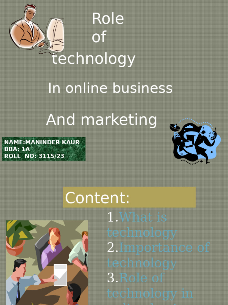 Role of Technology in Online Business | PDF