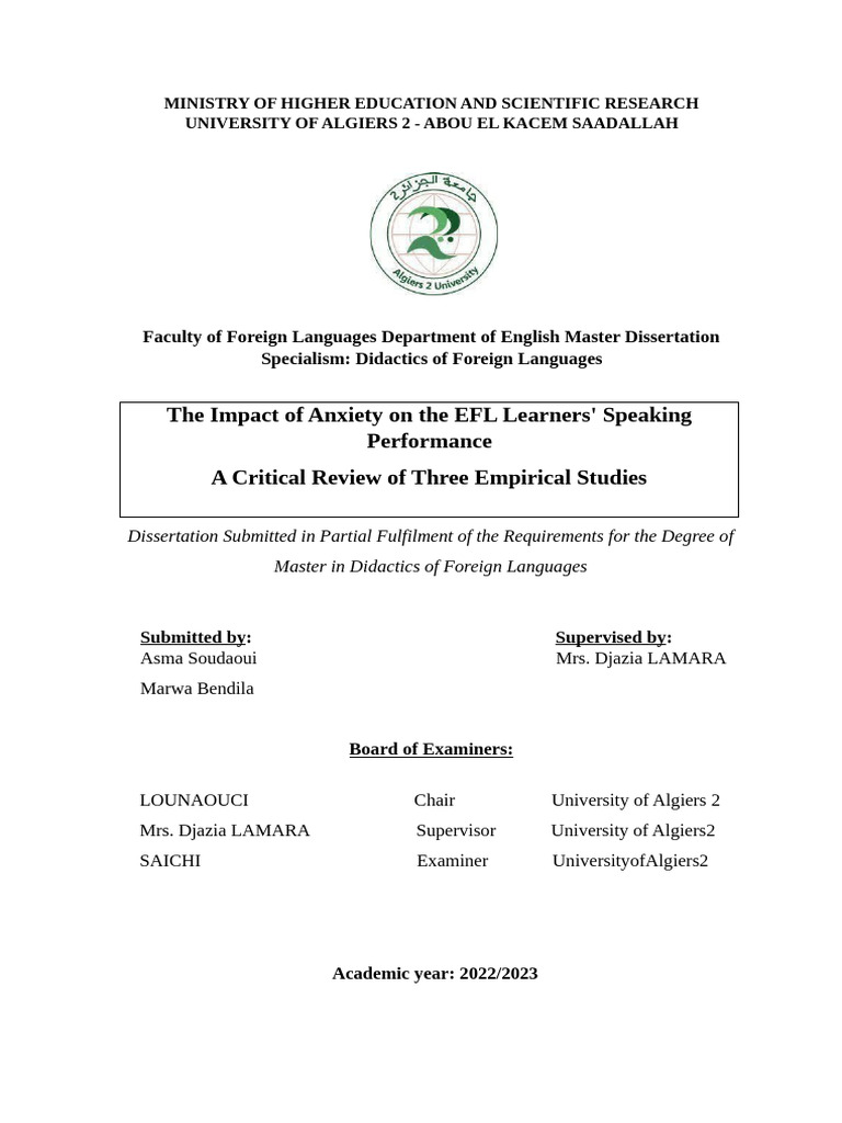 dissertation FINAL DRAFT | PDF