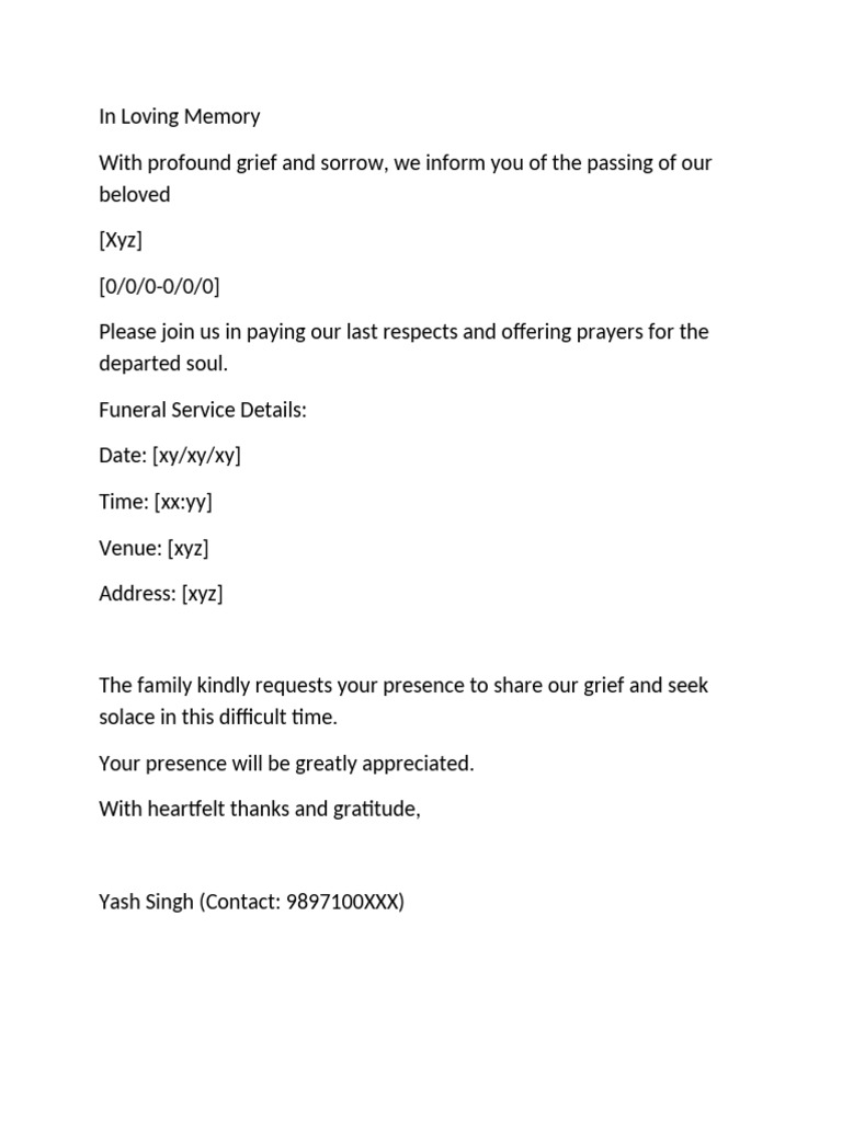 In Loving Memory2 | PDF