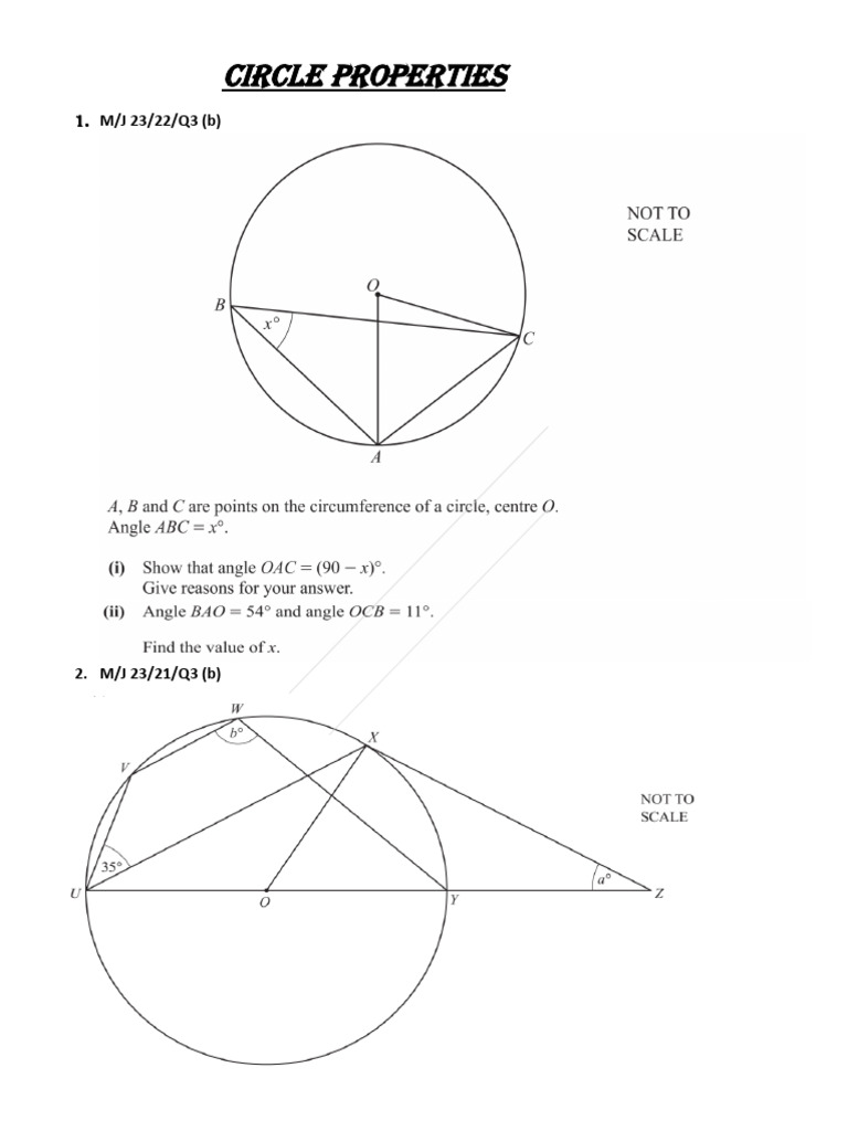 Circle Properties | PDF