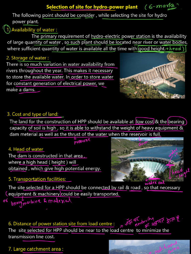 SITE SELECTION OF HPP UNIT-2 LECT-2 | PDF