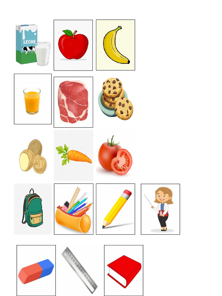 RECURSOS CAMPOS SEMANTICO (COMIDA,ANIMALES Y UTILES) | PDF