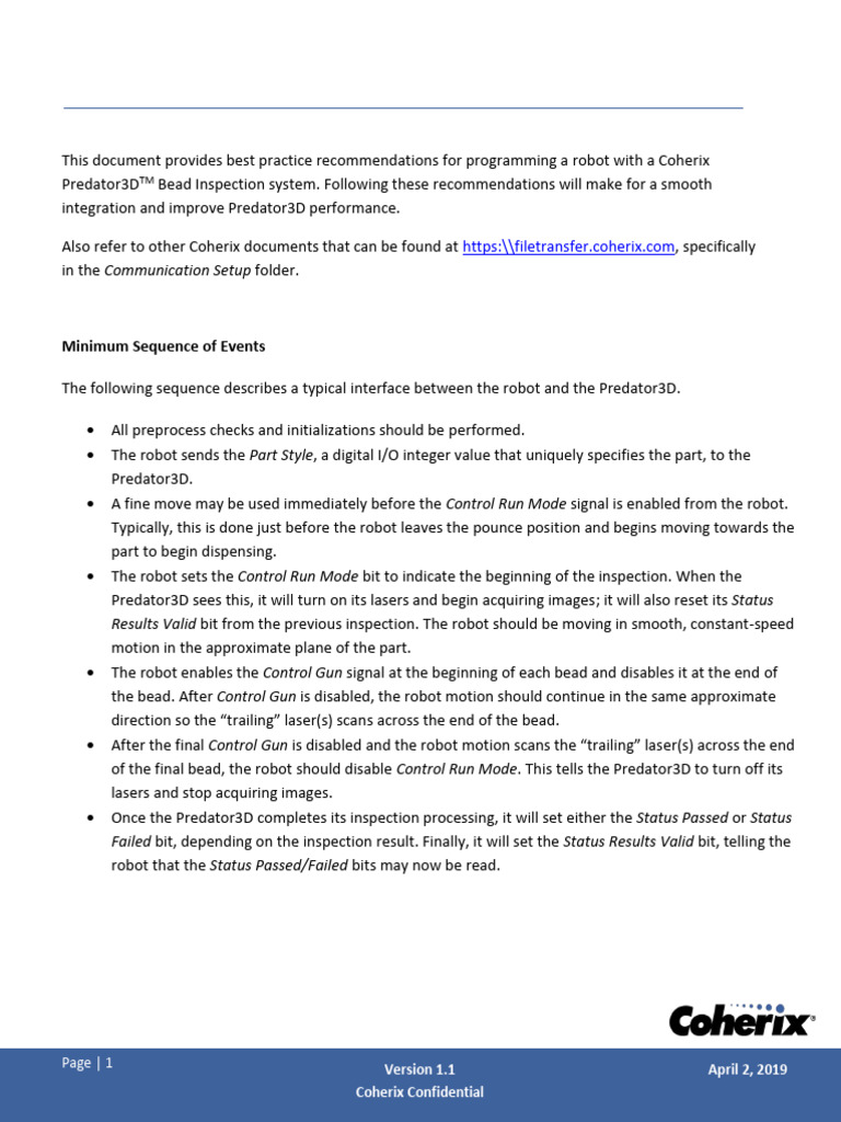 Predator3D Robot Best Practices | PDF