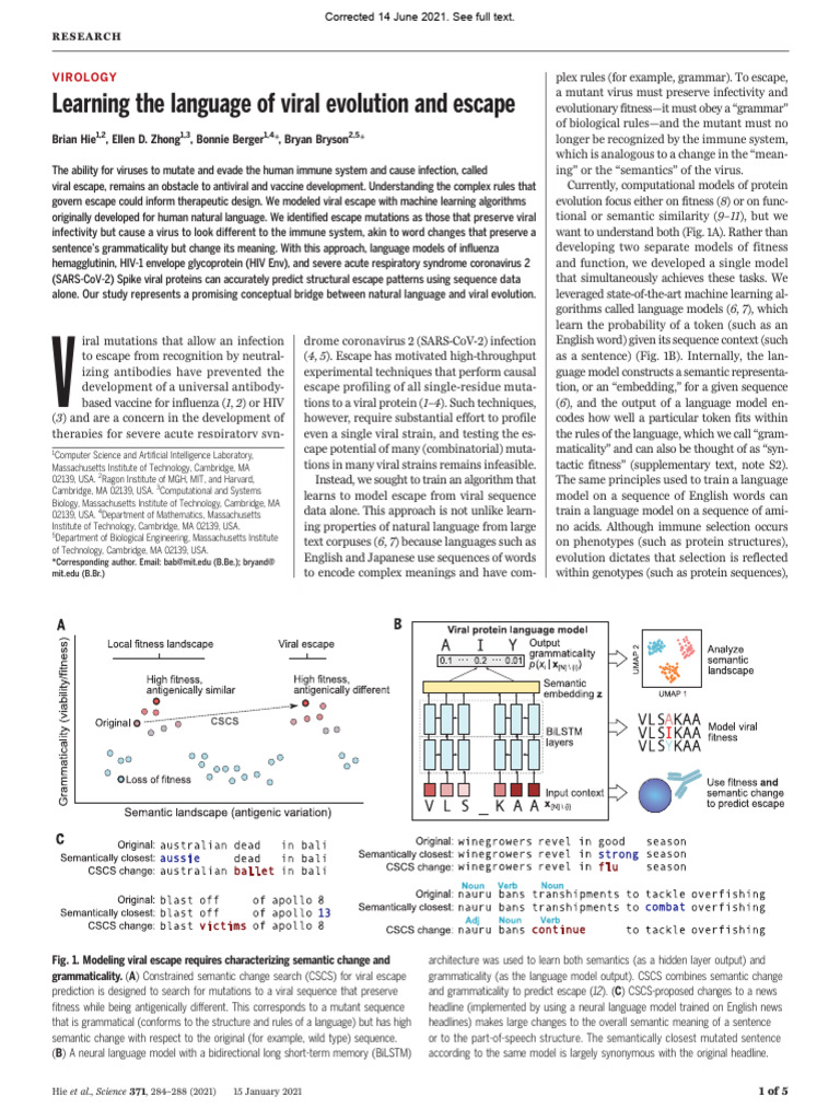 Science.abd7331-The Language of a Virus (1) | PDF