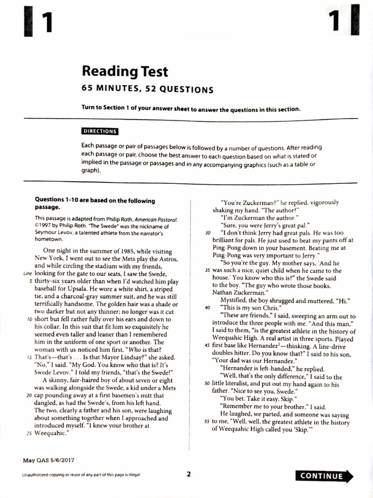 SAT Practice Test 11 1 | PDF