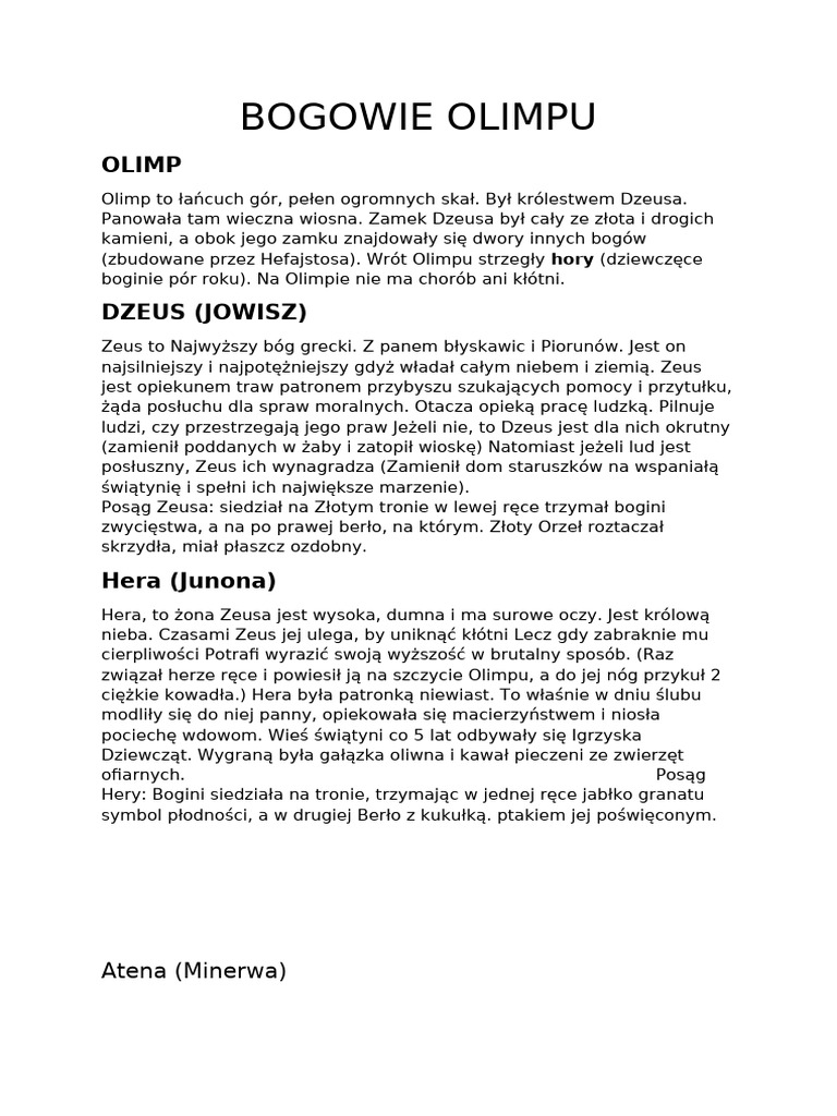 BOGOWIE OLIMPU | PDF