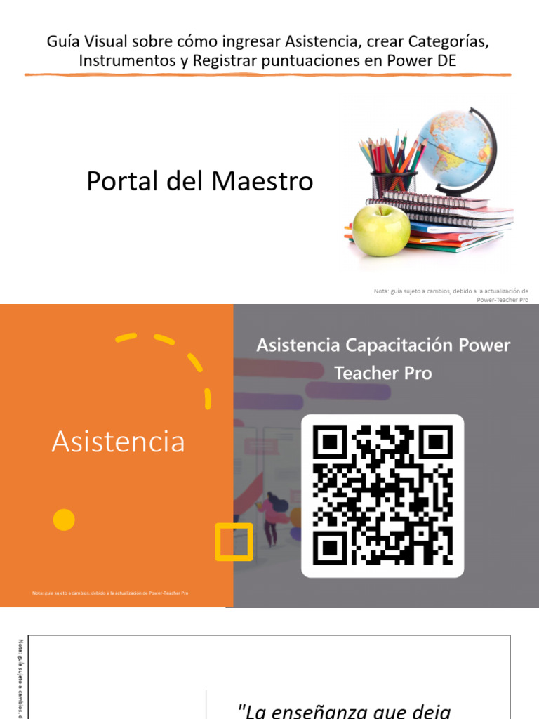 Guía Visual Sobre Como Pasar Asistencia, Crear Categorías, Instrumentos ...