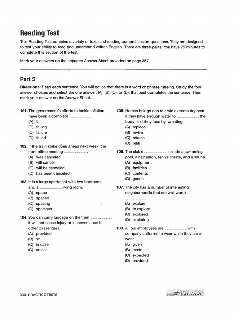 16 - ToEIC Reading Full Test - Mini Test 6 | PDF