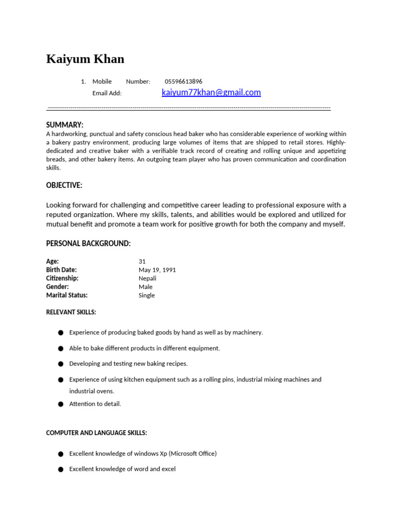 Kaiyum Khan Saudi | PDF