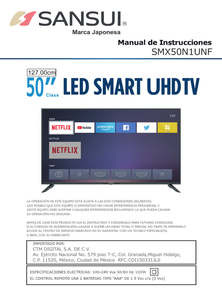 SMX 50 N 1 Unf | PDF | HDMI | Tecnologia digital