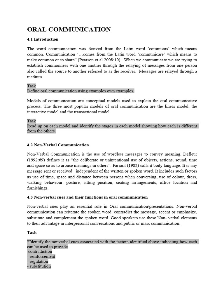 Oral Communication | PDF | Communication | Language Arts & Discipline