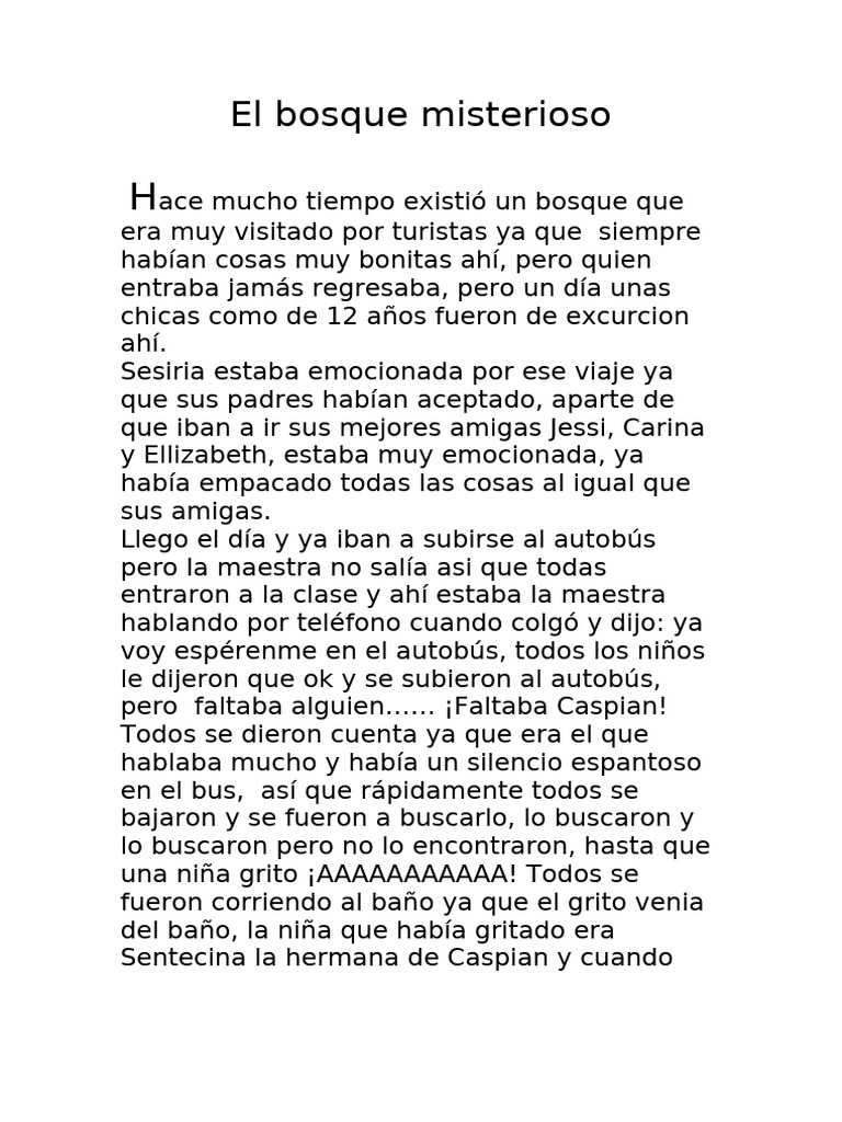 El Bosque Misterioso | PDF