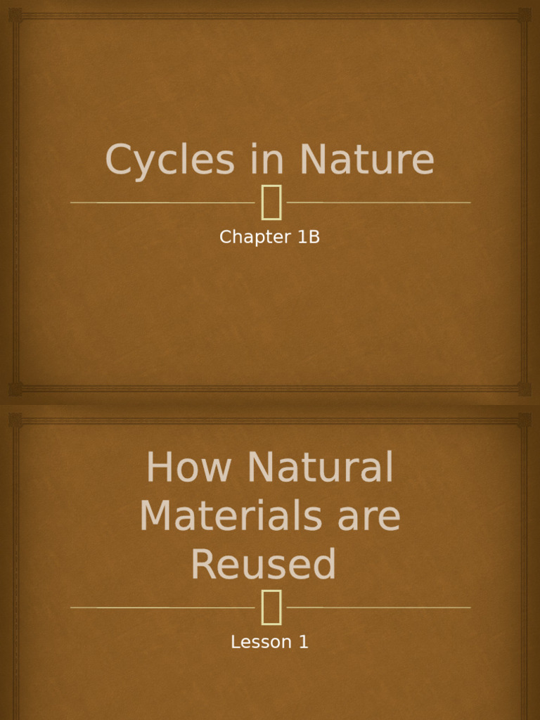Chapter 1 - Cycles in Nature | PDF