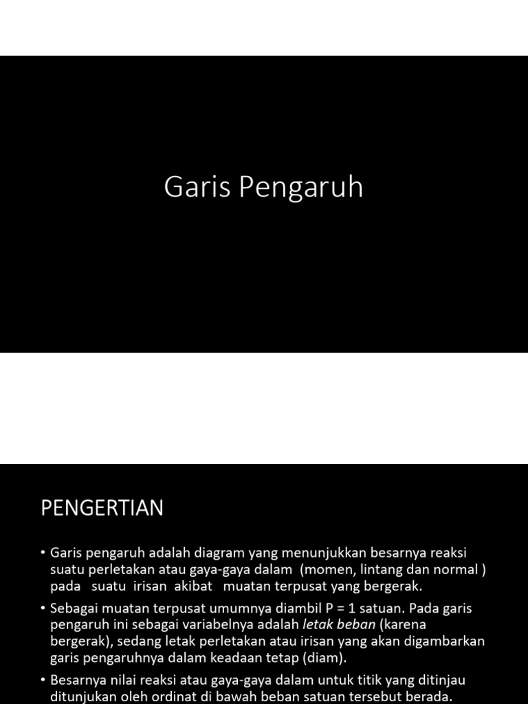 Kuliah 14 - Garis Pengaruh Balok | PDF