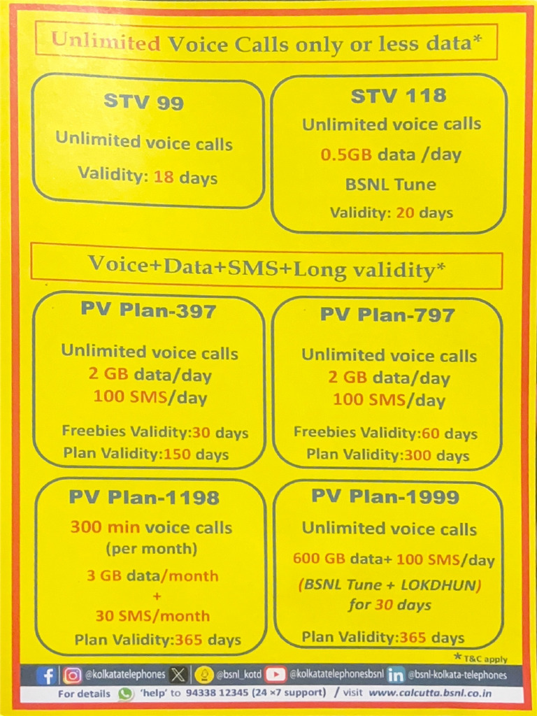 BSNL Mobile Plan | PDF