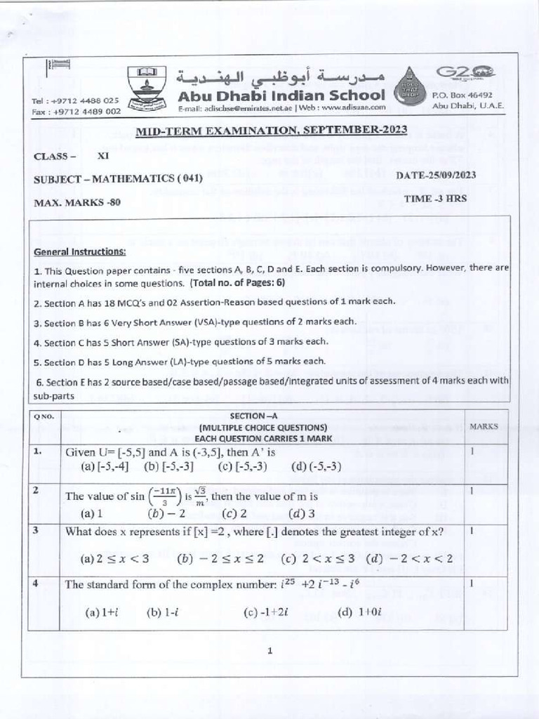 Mathematics'23 (3yrs) | PDF