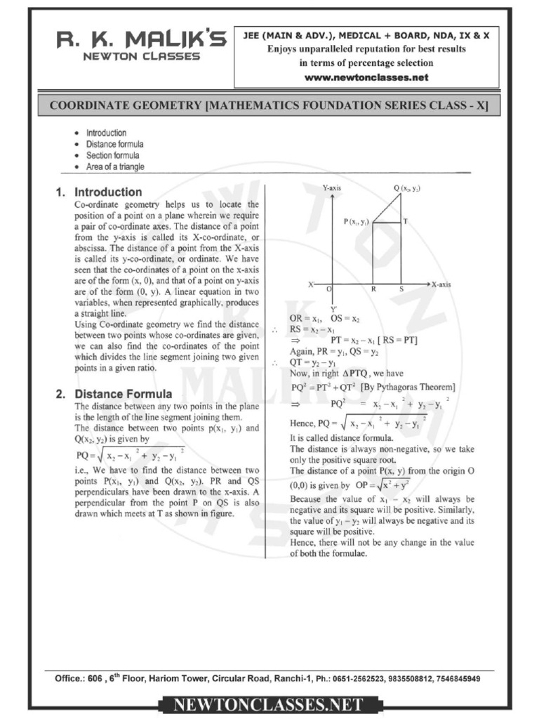 Coordinate Geometry | PDF